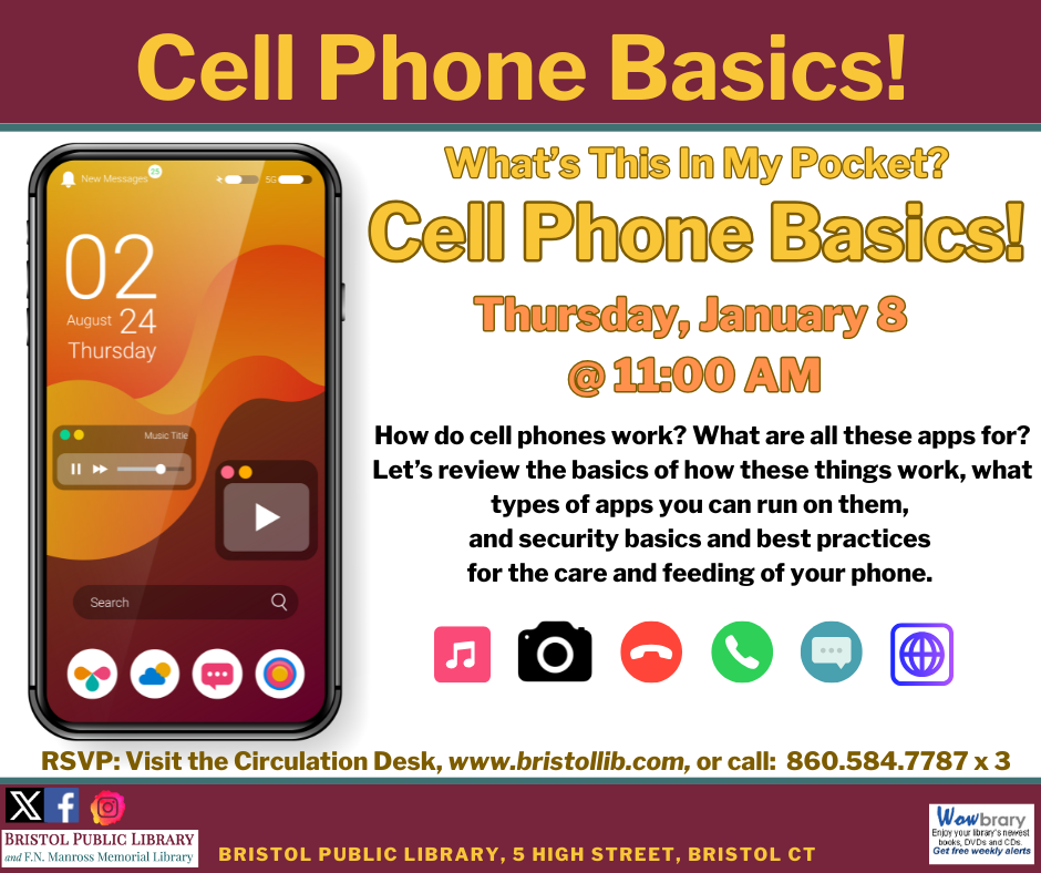 Cell Phone Basics! - Bristol Public Library